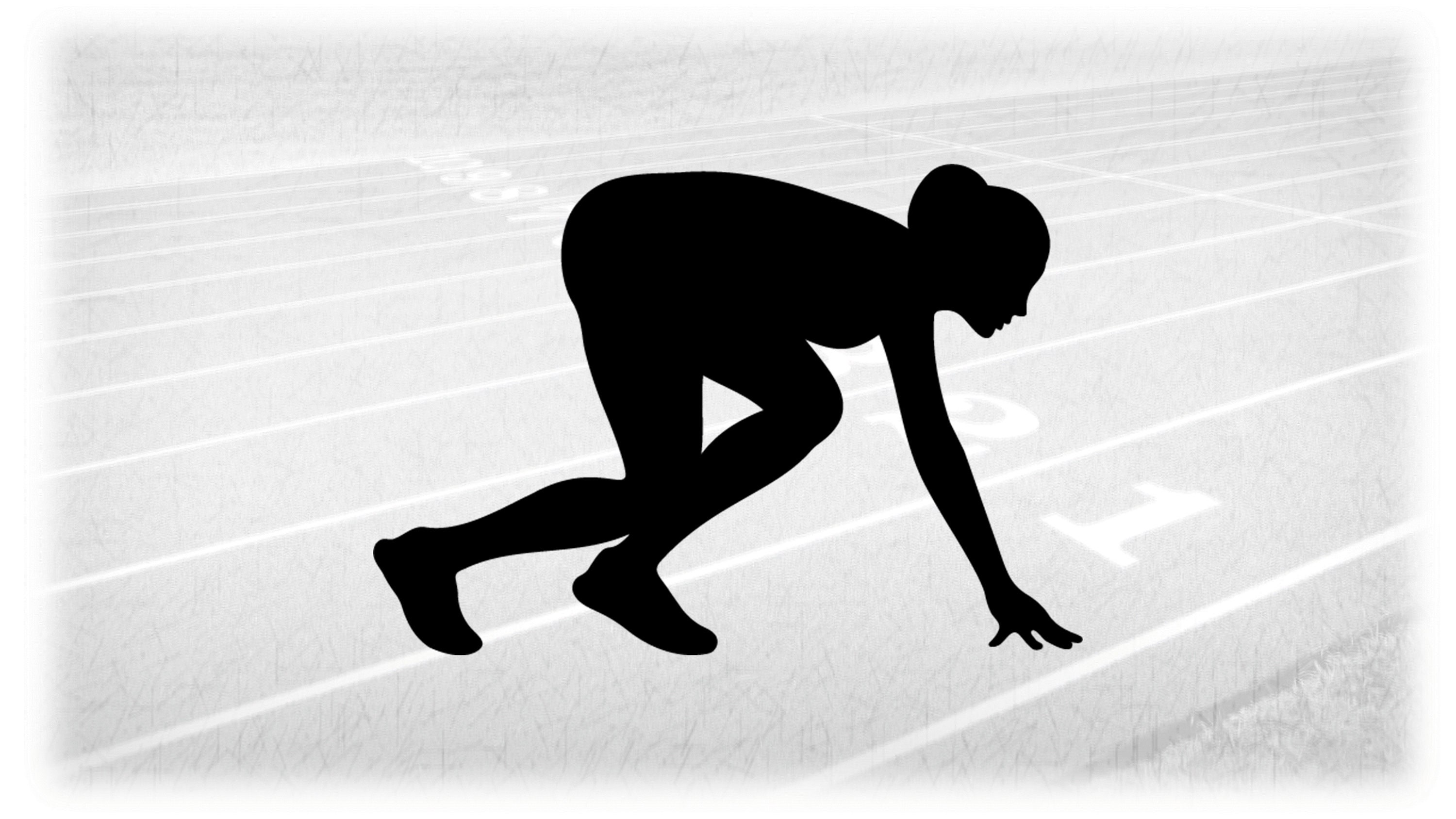 Sports Clipart: Black Silhouette of Female / Girl / Woman Track & Field ...