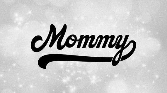 Family Clipart Mothers or Moms: Word mommy in | Etsy