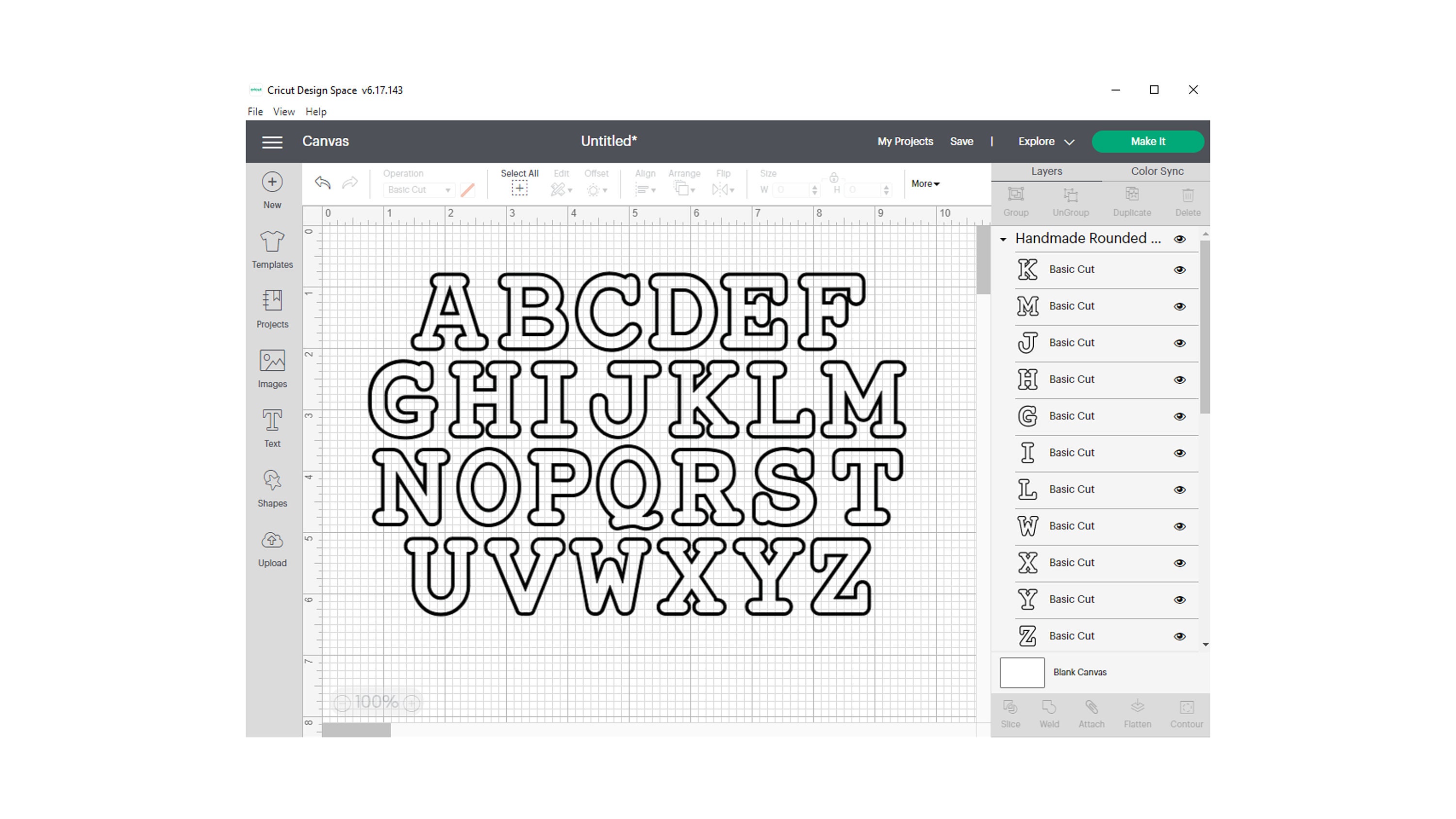 Word Clipart: Rounded Black Alphabet Letter Templates Grouped on ONE ...
