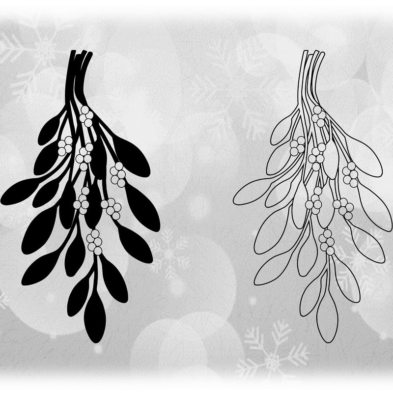 Mistletoe Svg - Etsy