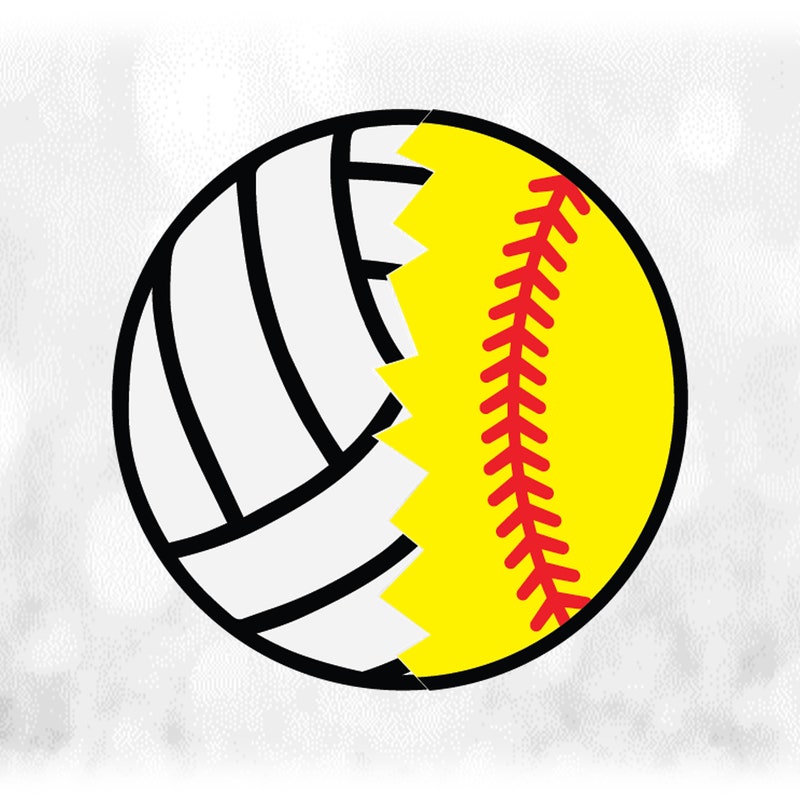 Volleyball Half Svg - Etsy