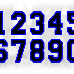 Sports Clipart: Jersey Number Templates Grouped on a Single Sheet ...