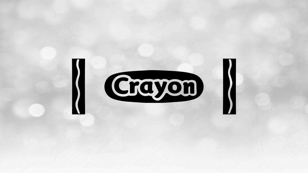 Word Clipart: Black Coloring Crayon With Word crayon and Squiggle End ...