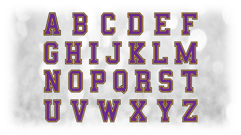 Sports Clipart: Alphabet Letter Templates Grouped on Single | Etsy