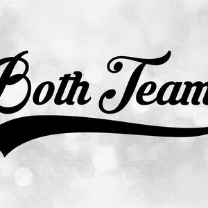 Sports Clipart: Words both Teams to Cheer for Both Sides in Fancy ...