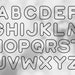 Word Clipart: Black Tubular Alphabet Letter Outine Templates Grouped on ...