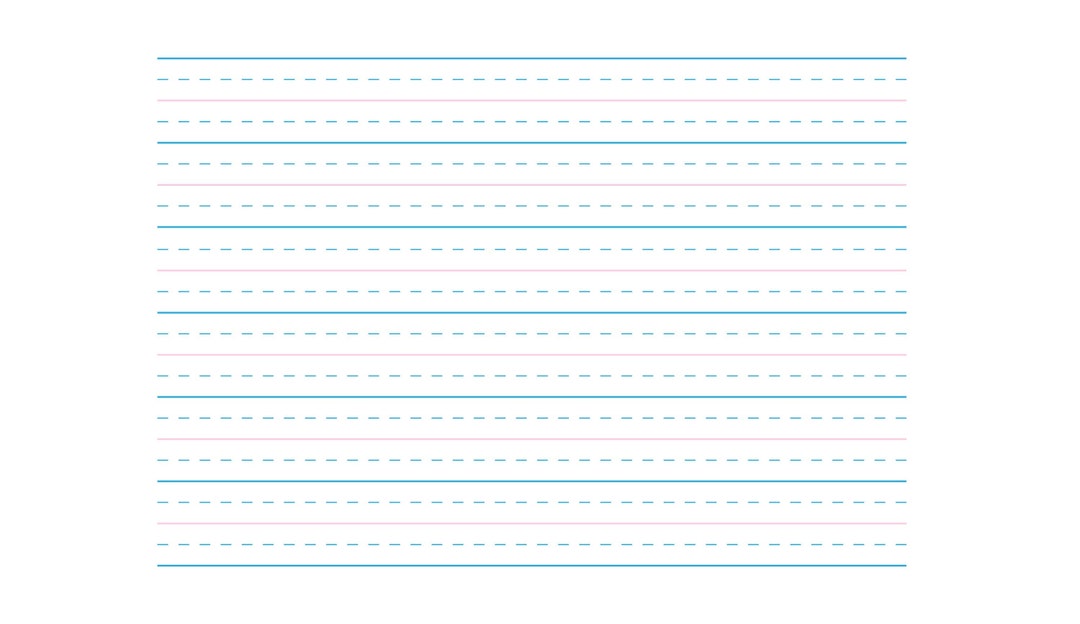 Shape Clipart: Kindergarten Handwriting Paper With Blue and Pink Solid ...