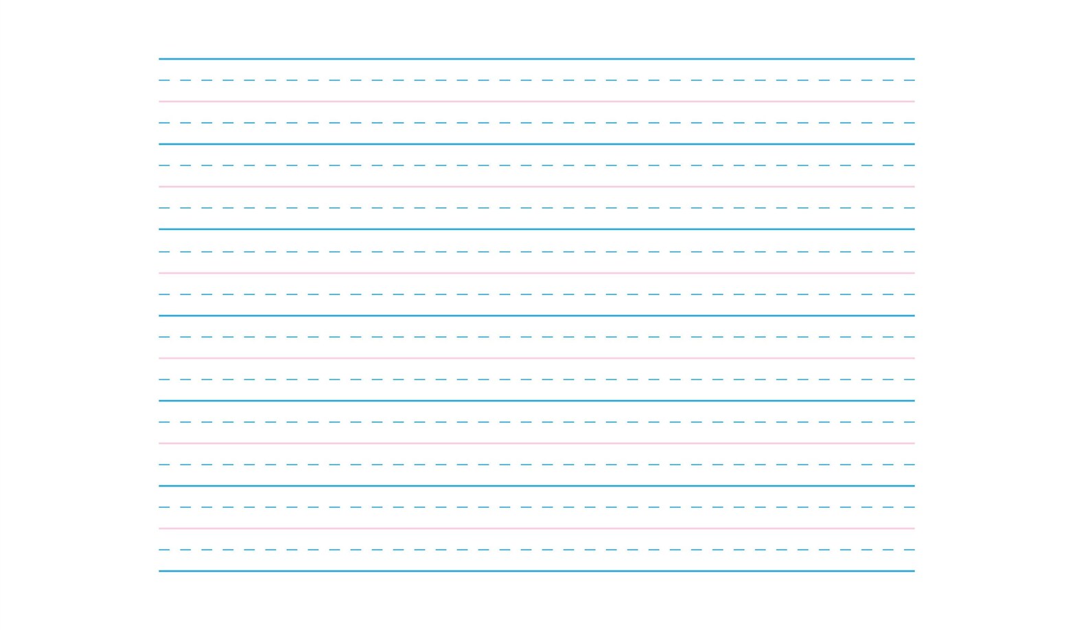 Shape Clipart: Kindergarten Handwriting Paper With Blue and - Etsy