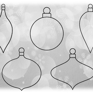 Holiday Clipart: Value Pack Bundle Black Outline Christmas Tree ...