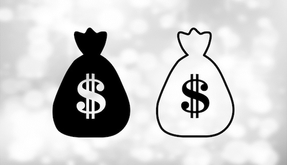 Shape Clipart: Simple Easy Cartoon Money Bag Bank Bag Bag of - Etsy