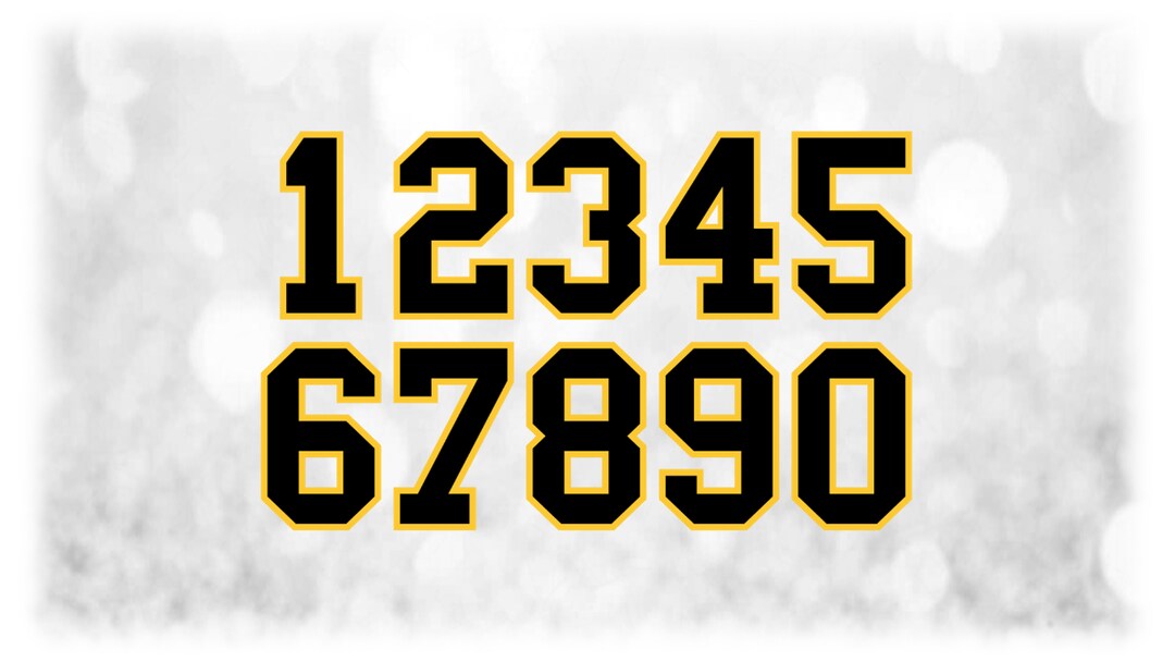 Sports Clipart: Jersey Number Templates Grouped on ONE Single Sheet ...