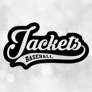 Sports Clipart: Cutout of Black jackets Team Name in Script Style ...