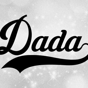 Family Clipart Simple Word dada for Dads/fathers in Fancy Type W ...