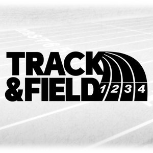 Sports Clipart: Black Bold Words "track & Field" Connected to Section ...