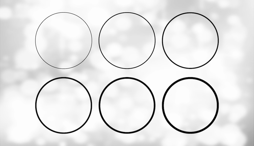 Shape Clipart: Six 6 Black Basic Circle/round Frames / - Etsy