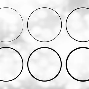 Shape Clipart: Six 6 Black Basic Circle/round Frames / - Etsy