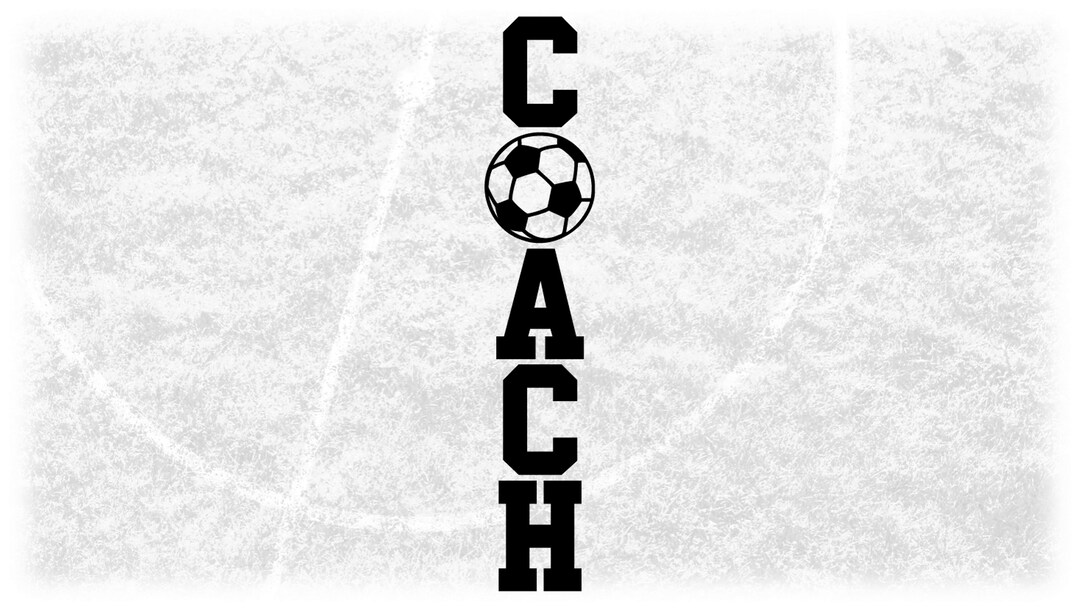 Sports Clipart: Black Vertical Word coach in College Block Type With ...