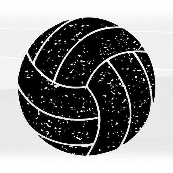 Distressed Volleyball Svg - Etsy