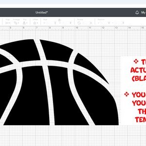 Sports Clipart: Black Half Basketball Shape With Space for Team or ...
