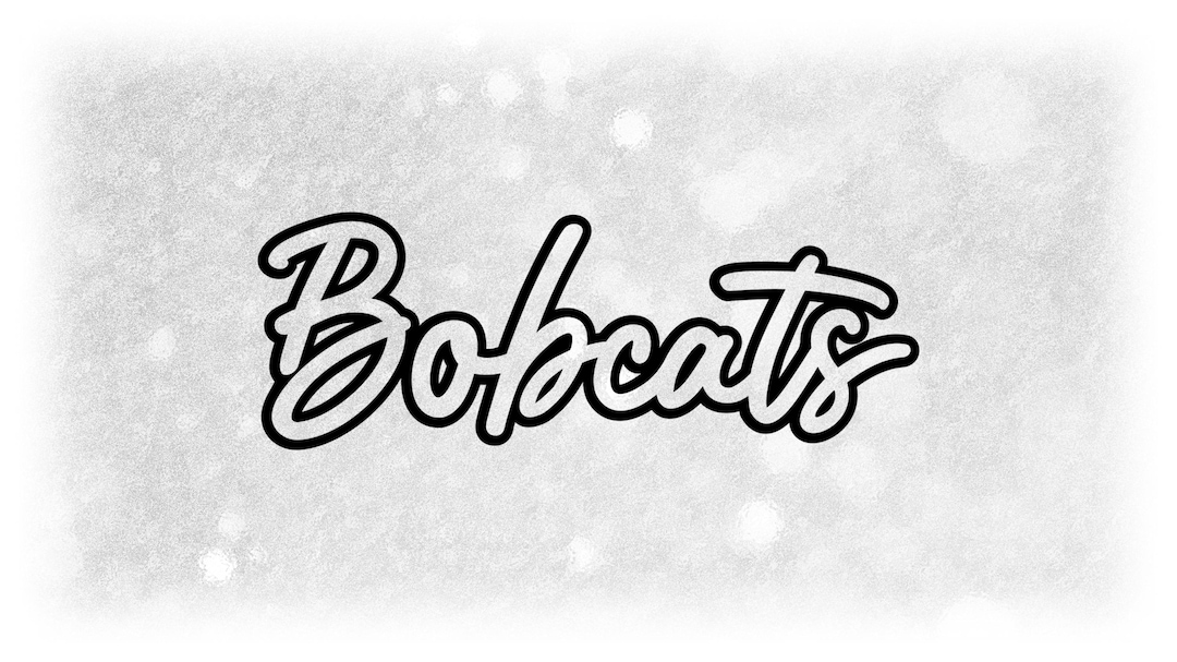 Sports Clipart: Script Cursive Style "bobcats" Team Mascot Name Cutout ...