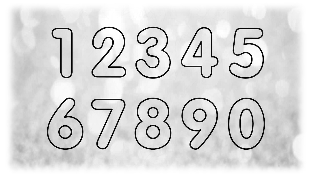 Sports: Jersey Number Templates Grouped on ONE Single Sheet - Black ...