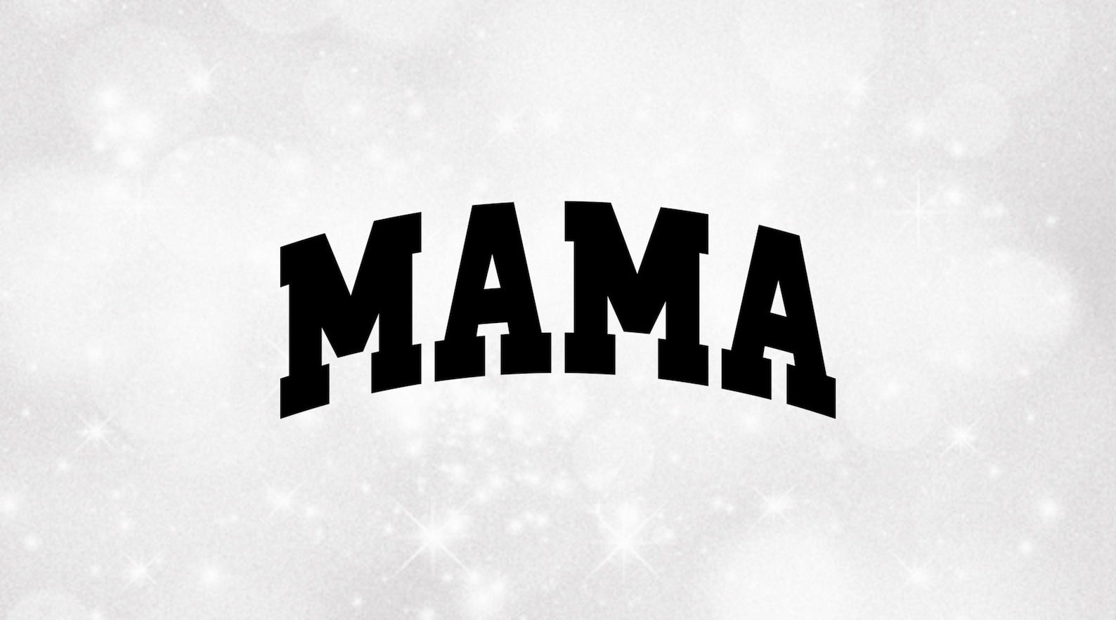 Family Clipart: Bold Black Arched College Varsity Style Word "mama" for ...