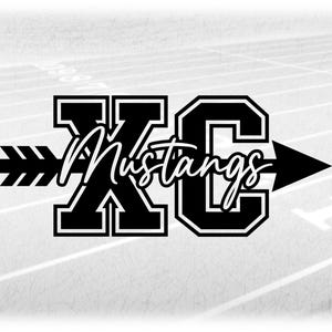 Sports Clipart: Thick Black Varsity Letters "xc" With Arrow for Cross ...