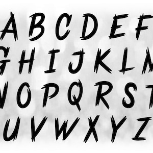 Word Clipart: Black Halloween Style Alphabet Letter Templates Grouped ...