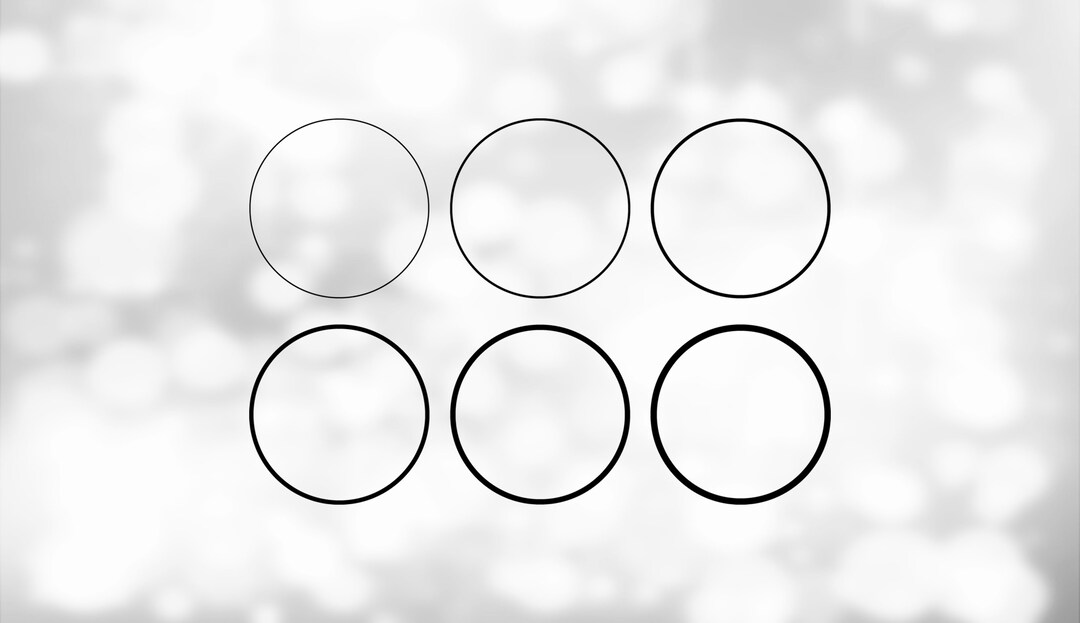 Shape Clipart: Six (6) Black Basic Circle/round Frames / Borders ...