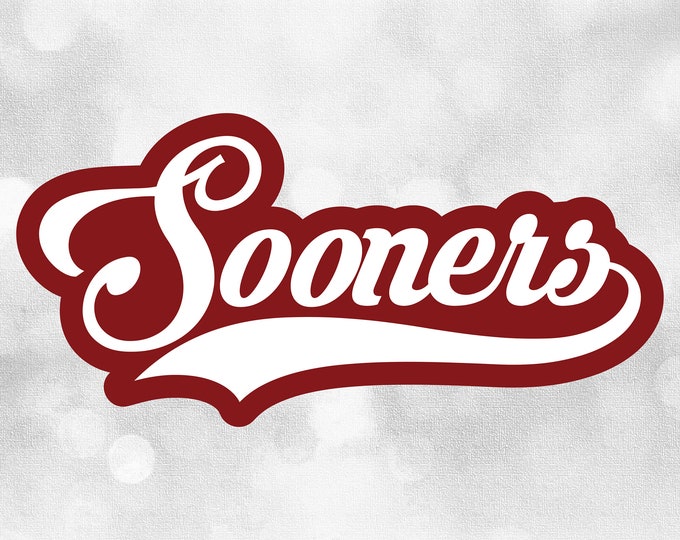 Sports Clipart: "sooners" Team Name in Baseball Type Lettering With ...