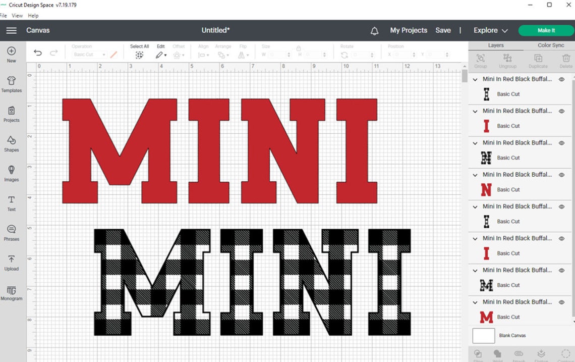 Family Clipart: Capitalized Block Word mini in - Etsy