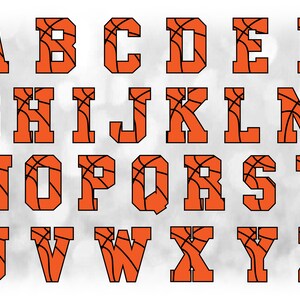 Sports Clipart: Basketball Layered Alphabet Letters on ONE | Etsy