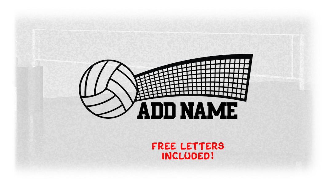 Sports Clipart: Black Outline of Arched Volleyball Net With Large ...