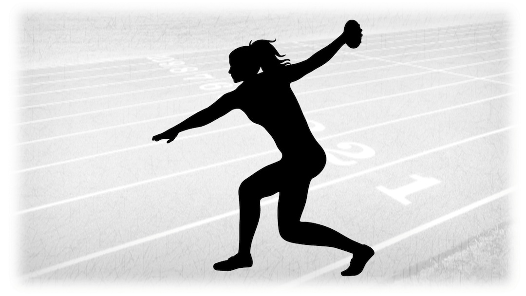 Sports Clipart: Black Female/woman Thrower Silhouette W/ Discus Throw ...