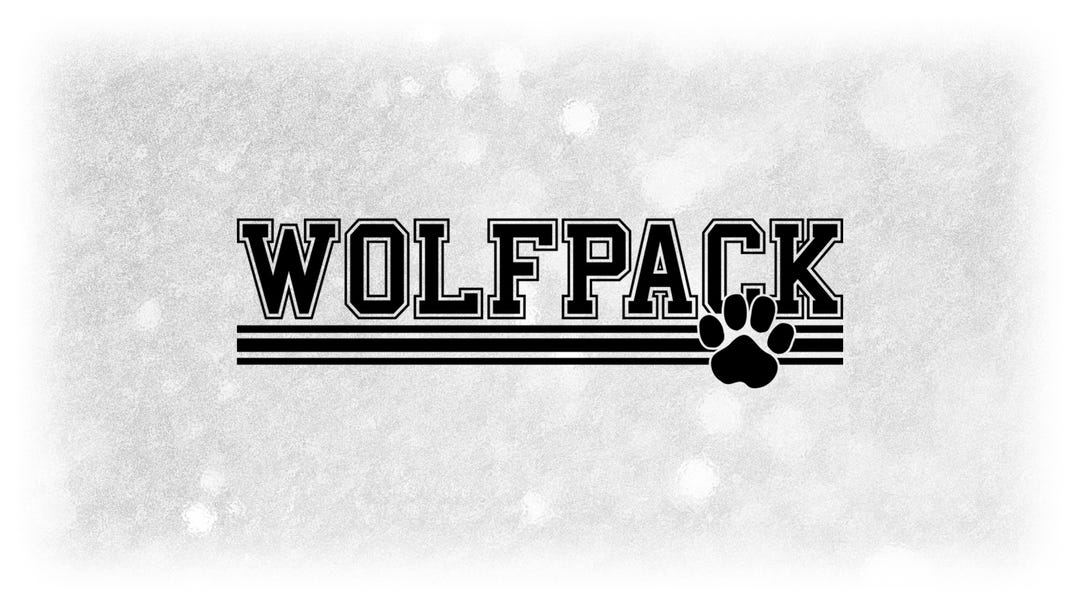 Sports Clipart: Black Bold "wolfpack" Team Mascot Name in Varsity Style ...