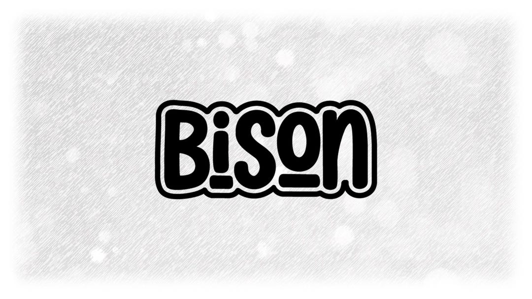 Sports Clipart: Black Team Mascot Name "bison" in Fun Tubular ...