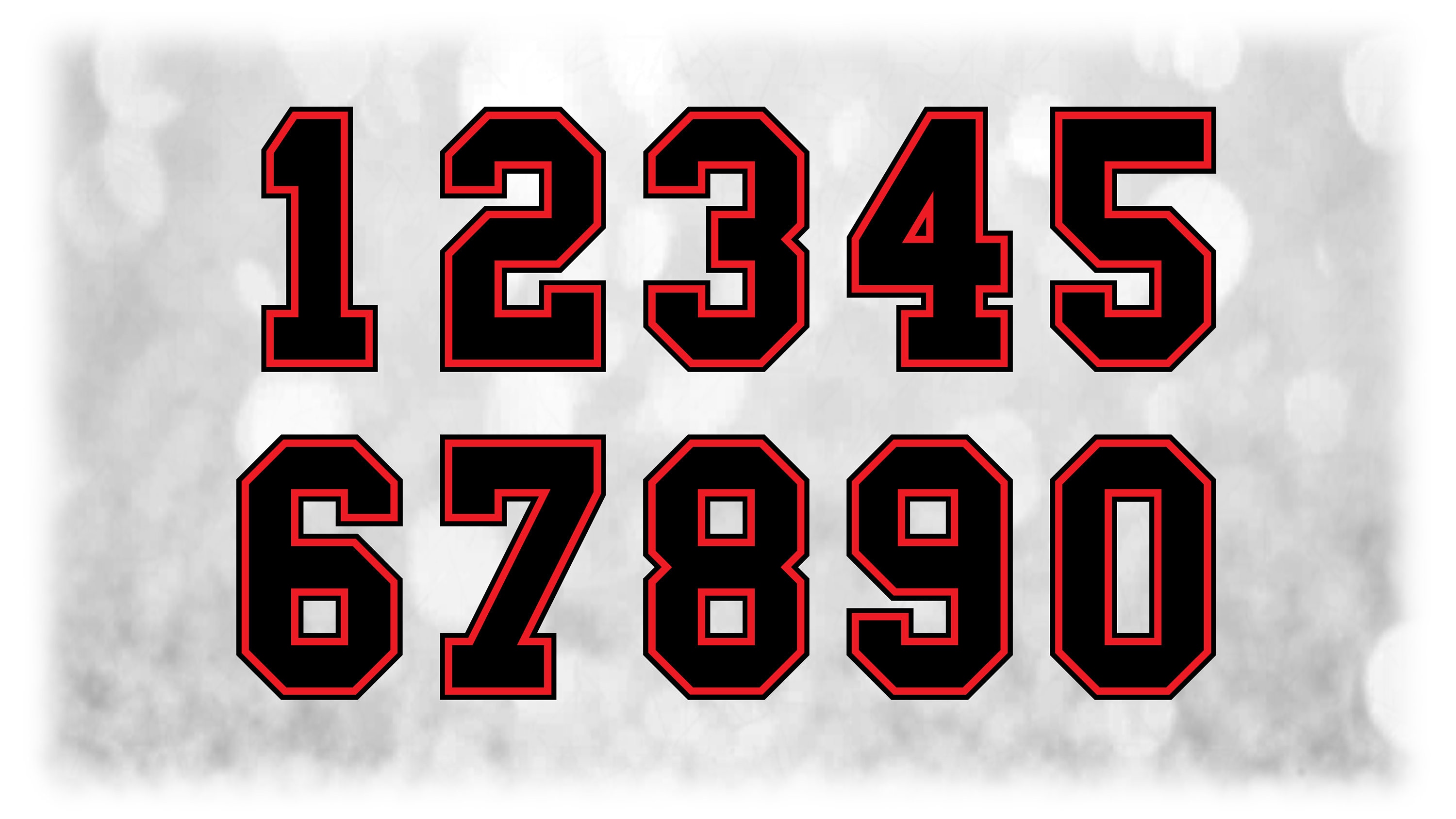 Numbers Black And White