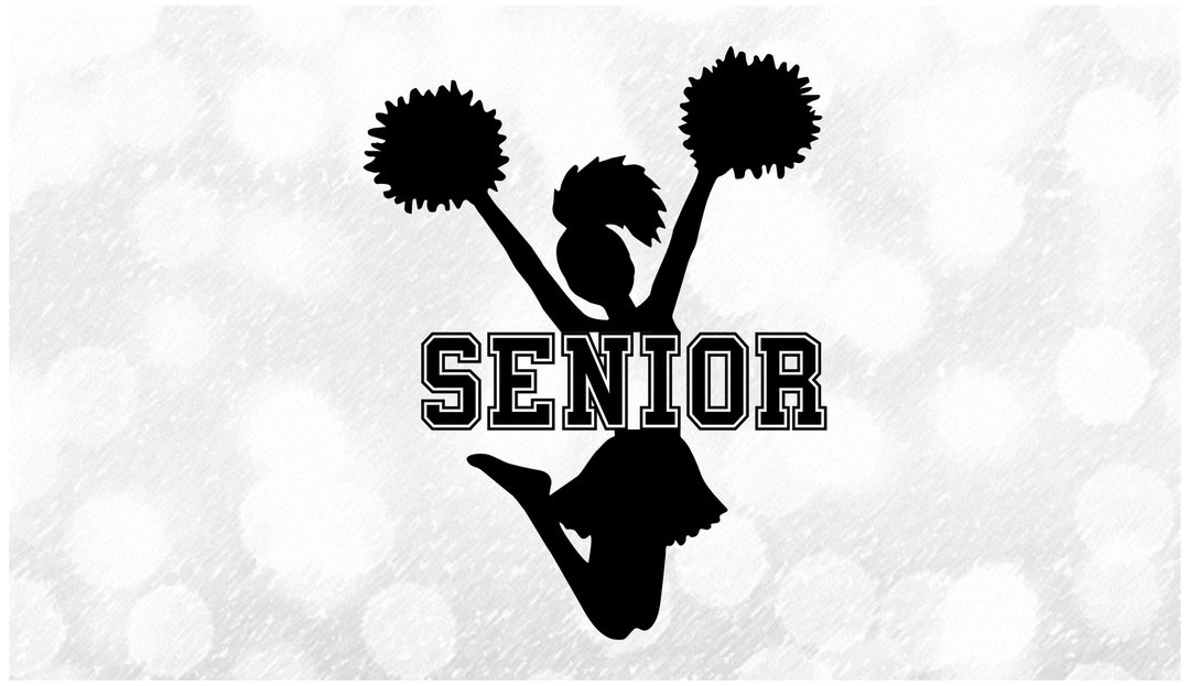 Sports Clipart: Black Cheerleader Silhouette Jumping W/ Bent - Etsy ...