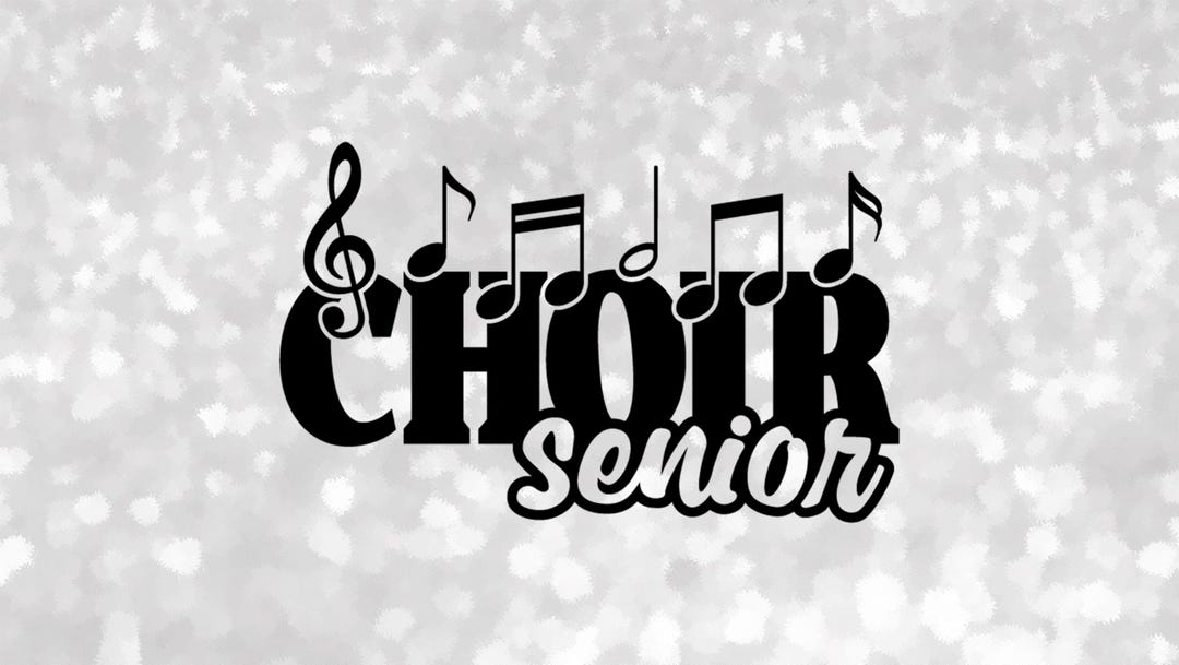 Shape Clipart: Black Word "choir" Silhouettes With Treble Clef and ...