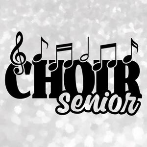 Shape Clipart: Black Word "choir" Silhouettes With Treble Clef and ...