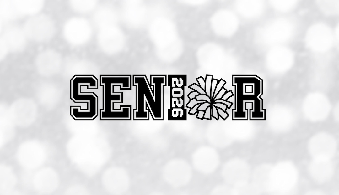 Sports Clipart: Black Word "senior" in Collegiate Style With Year 2026 ...