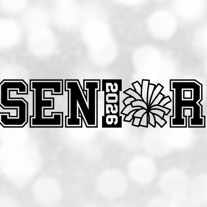 Senior 2026 Cheer Pom Png - Etsy