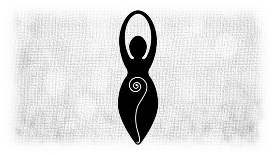 Symbol Clipart: Black Fertility Goddess Symbol With Raised | Etsy