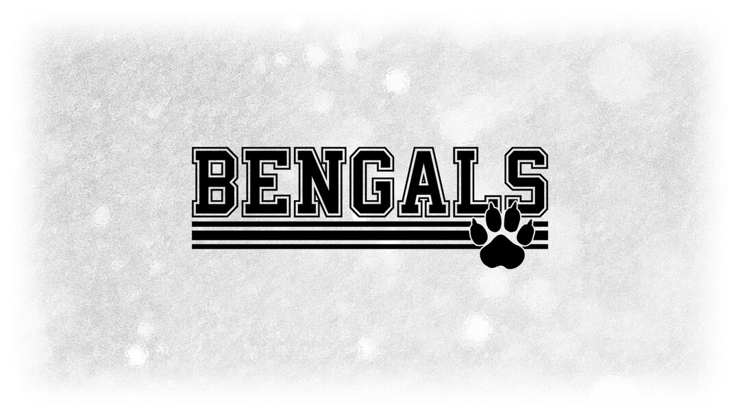 Sports Clipart: Black Bold "bengals" Team Mascot Name in Varsity Style ...