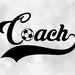 Sports Clipart: Word coach in Fancy Script Type - Etsy