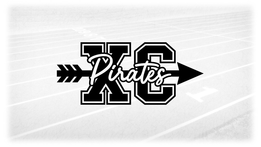 Sports Clipart: Thick Black Varsity Letters "xc" With Arrow for Cross ...