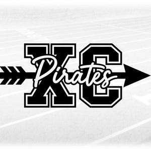 Sports Clipart: Thick Black Varsity Letters "xc" With Arrow for Cross ...