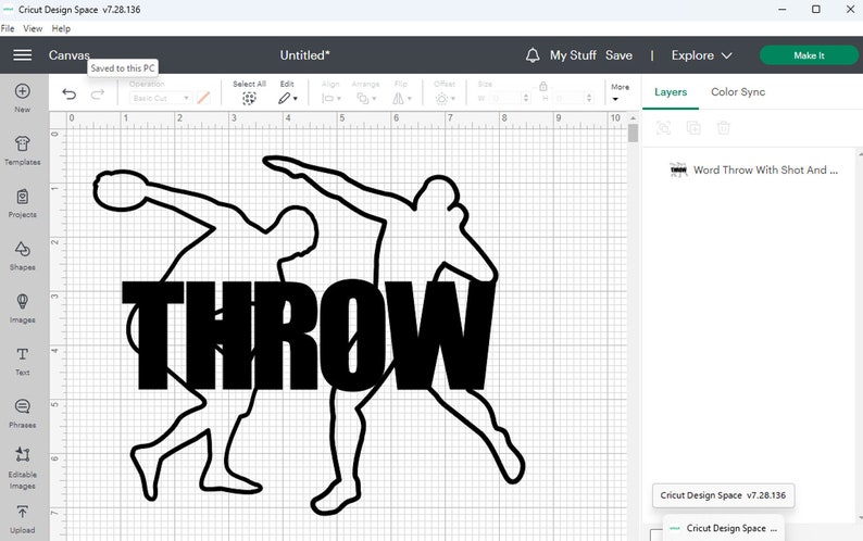Sports Clipart: Track & Field Black Word throw - Etsy