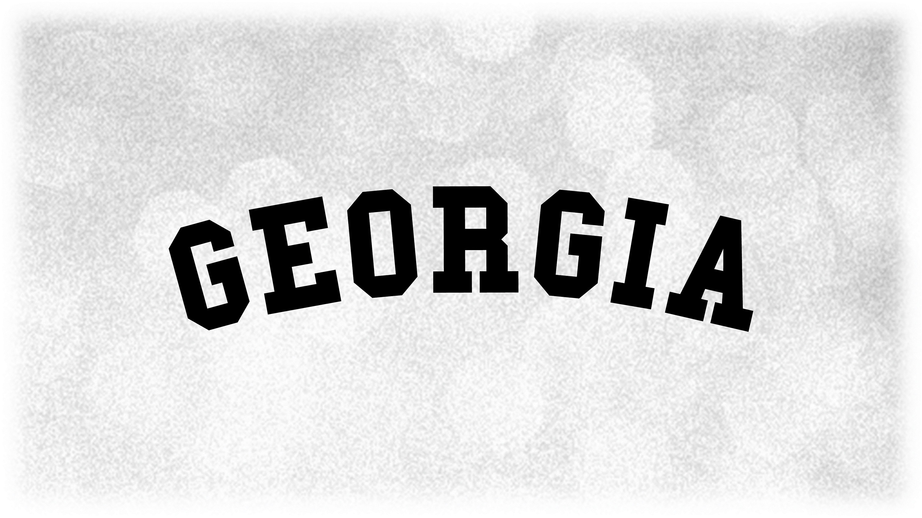 Geography Clipart: Black Arched USA State Name "georgia" in Bold Black ...