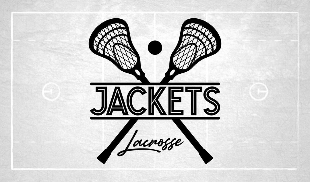 Sports Clipart: Split Crossed Lacrosse Sticks and Ball W/ Team Name ...